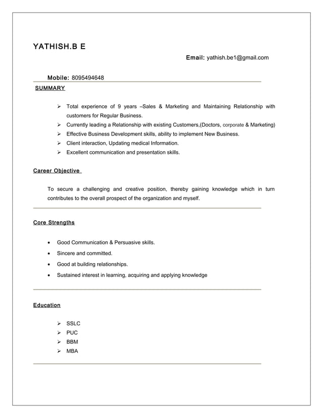 Yathish CV | DOC