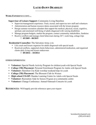Lacie Resume | PDF