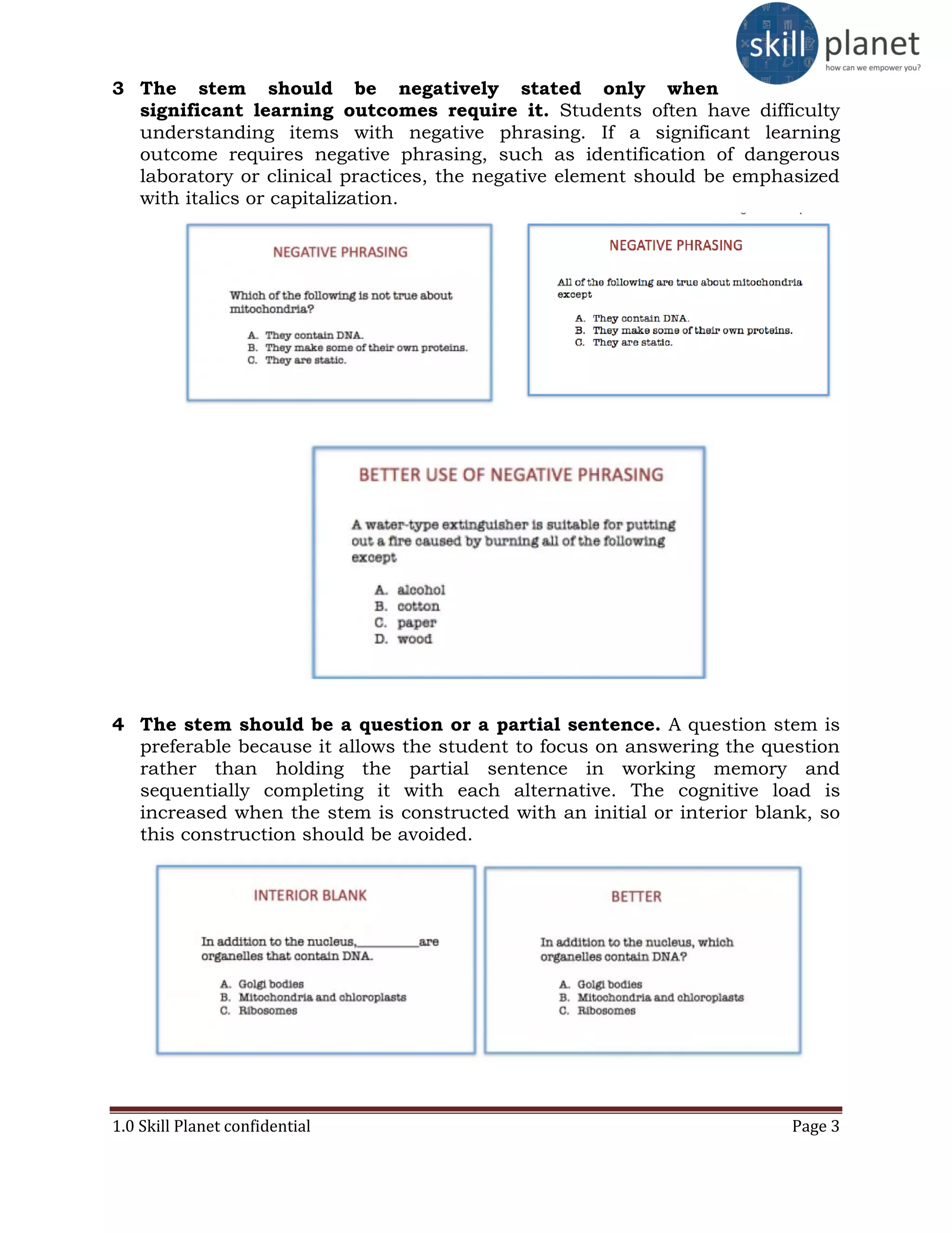 Guidelines to Prepare MCQs | PDF