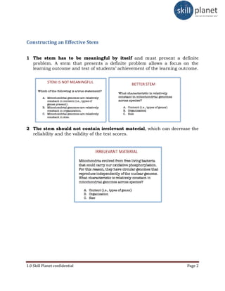 Guidelines to Prepare MCQs | PDF