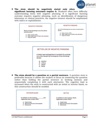 Guidelines to Prepare MCQs | PDF