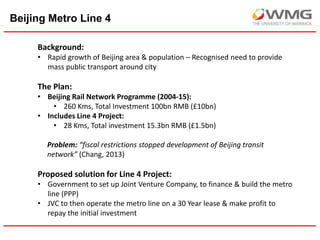 PPP Case Study - Beijing Metro Line 4 v5 | PPTX