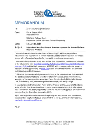 Selective Lapsation | PDF