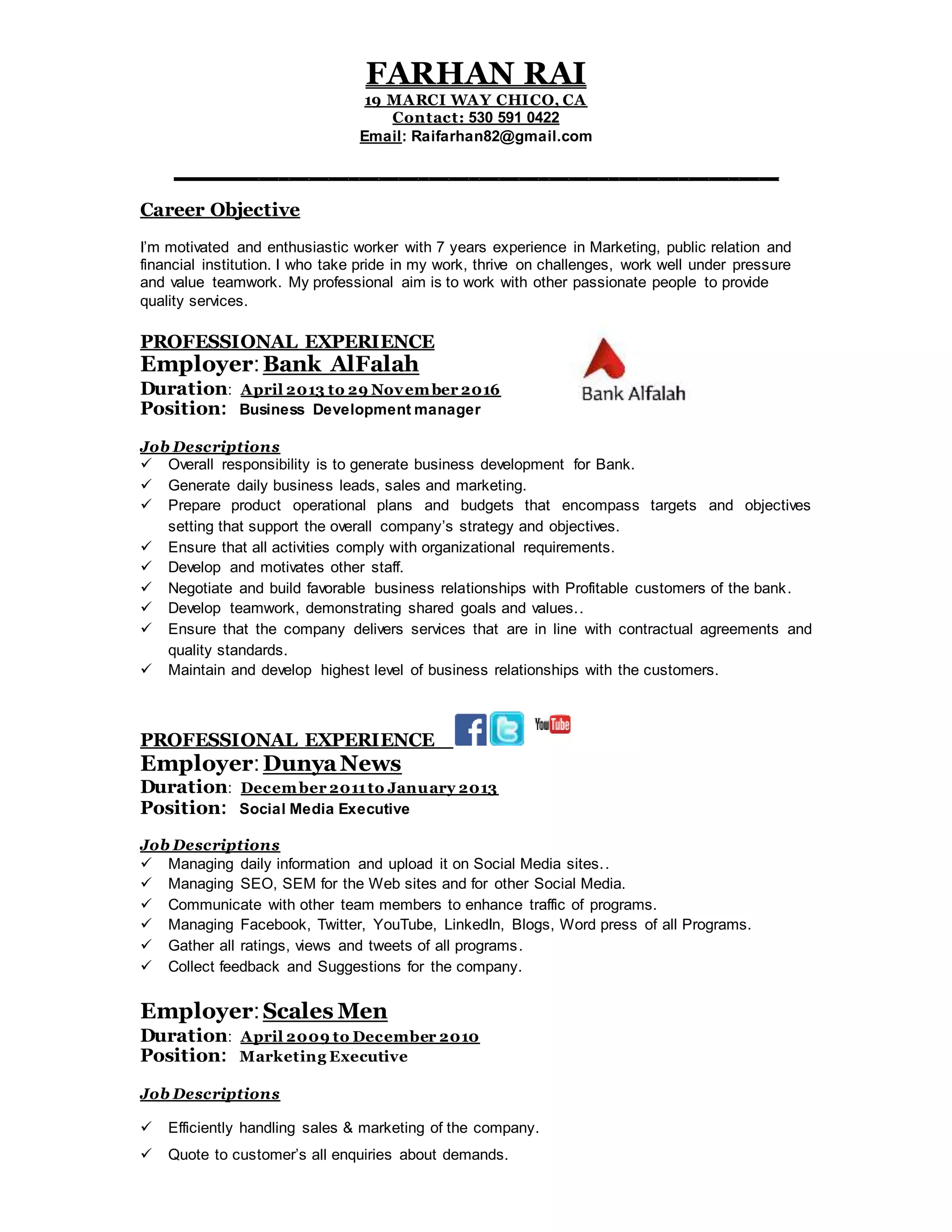 rai farhan resume cv | PDF