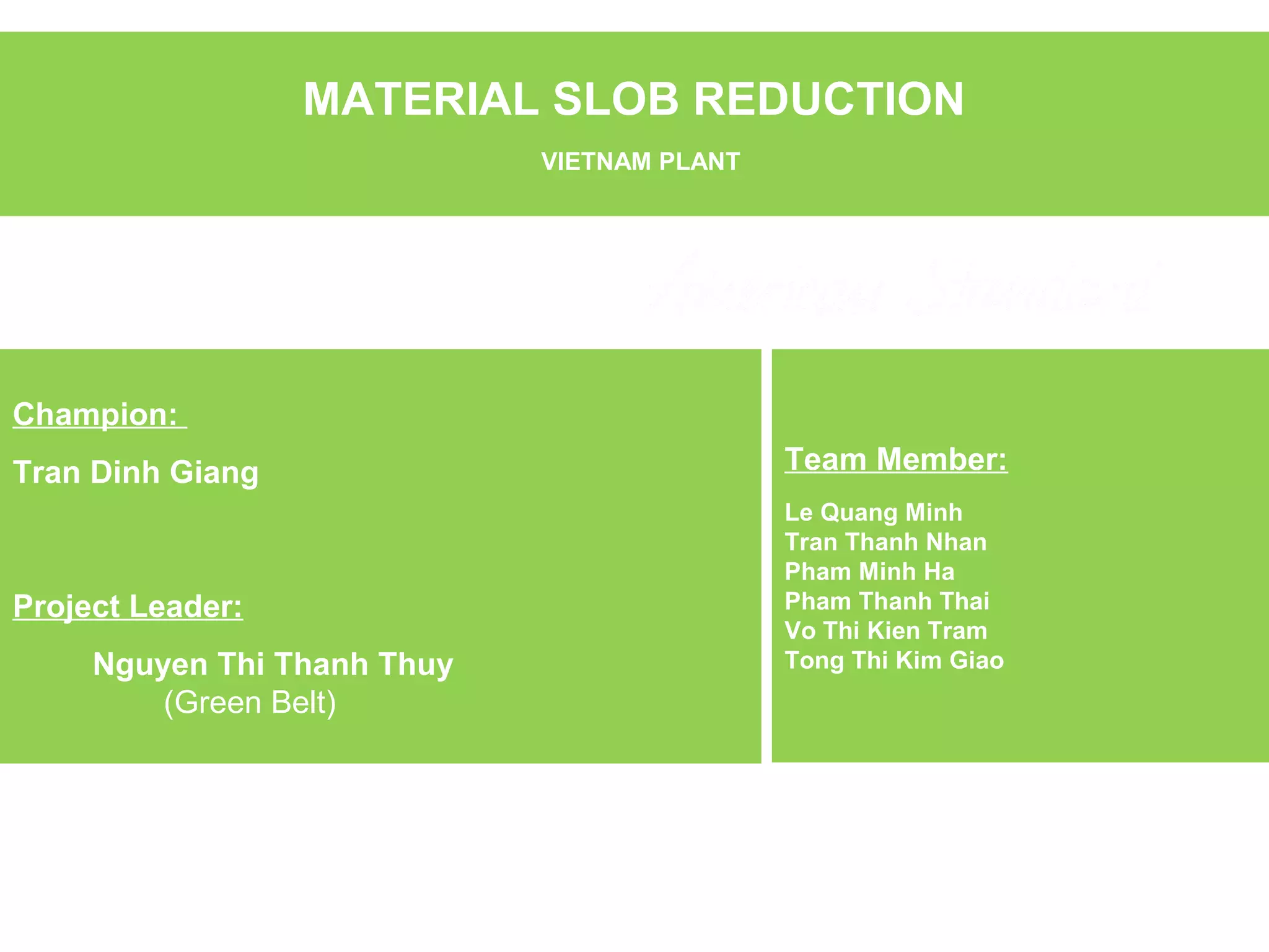 Presentation SLOB Material Reduction | PPT