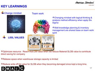 Presentation SLOB Material Reduction | PPT