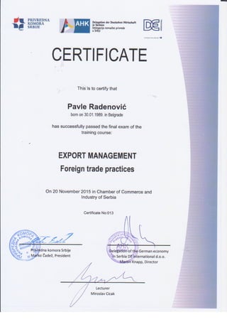 Export Management Foreign trade practices | PDF