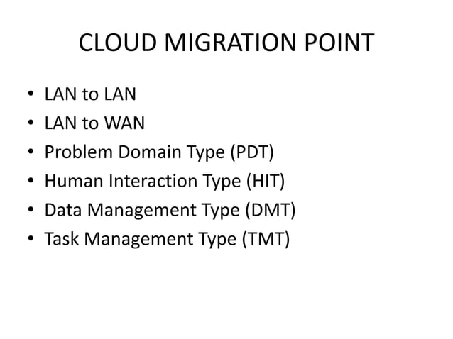 Cloud Migration Point | PPTX