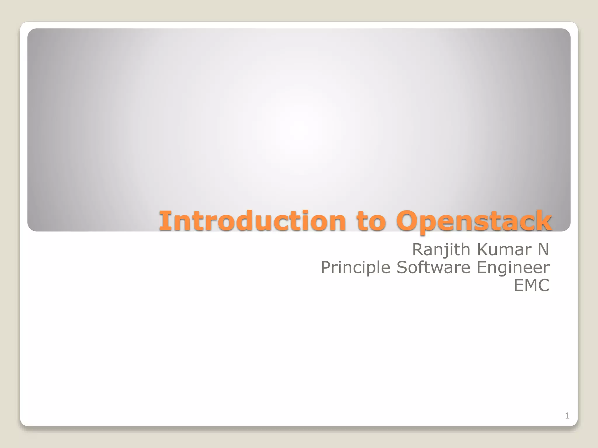 Introduction Openstack | PPTX