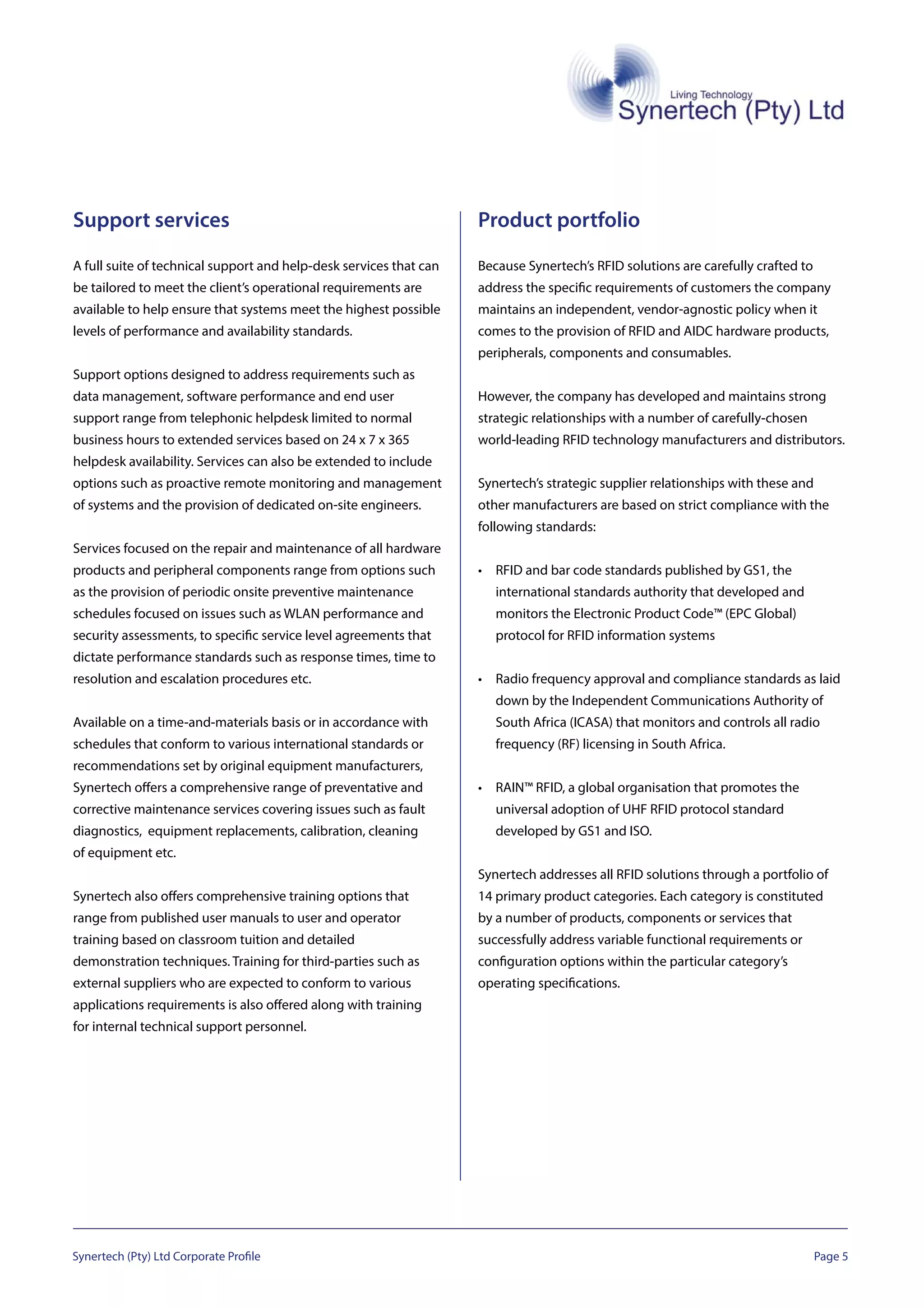 Synertech Corporate Profile | PDF