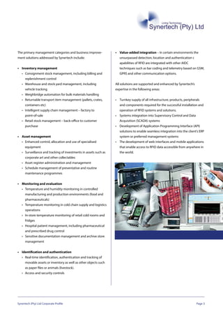 Synertech Corporate Profile | PDF