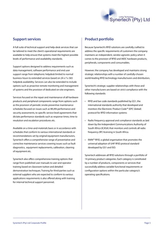 Synertech Corporate Profile | PDF