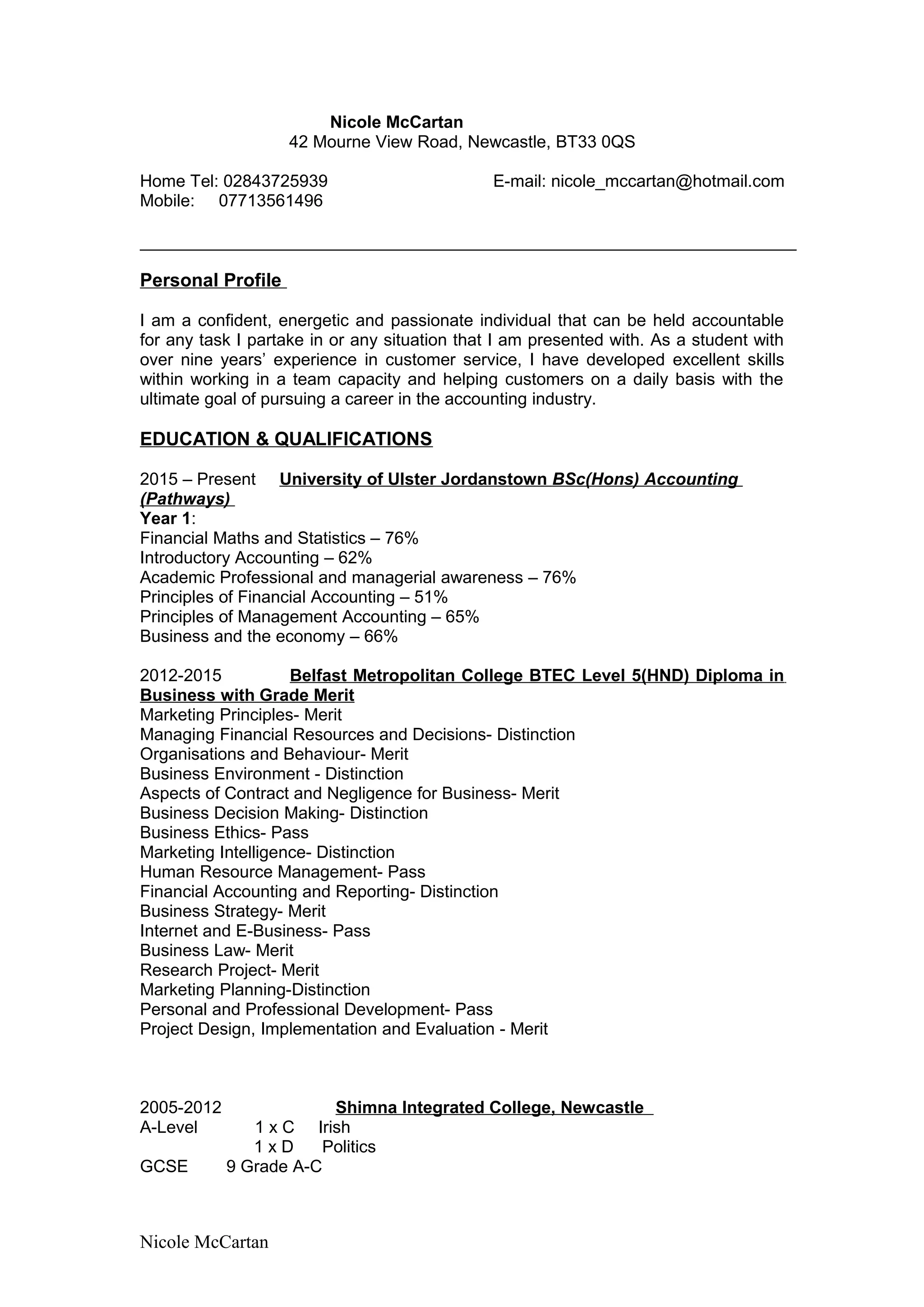 Student CV Template | PDF