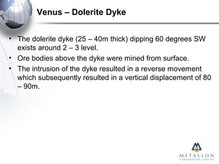 ARCTURUS MINE GEOLOGICAL SETTING | PPT