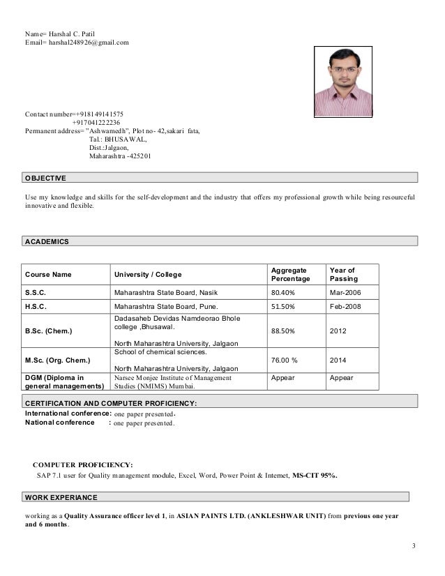 HARSHAL RESUME