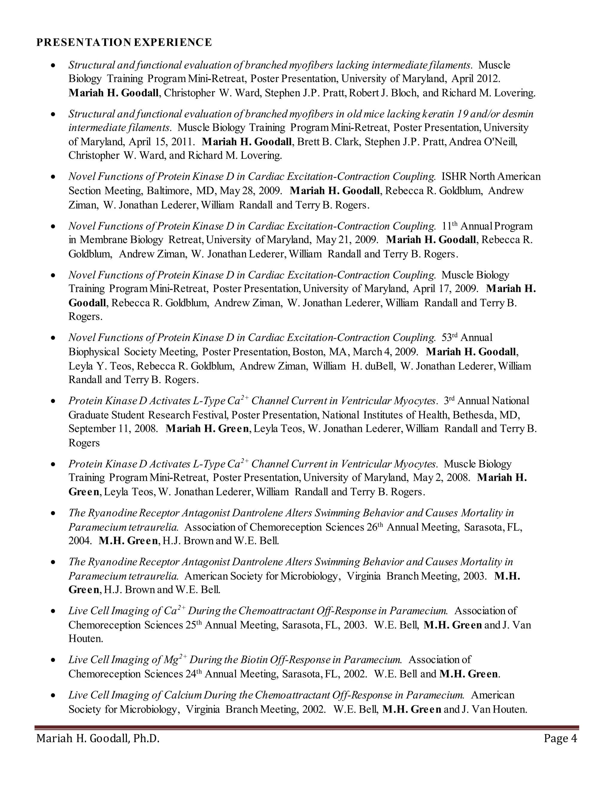 Mariah H Goodall CV | DOCX