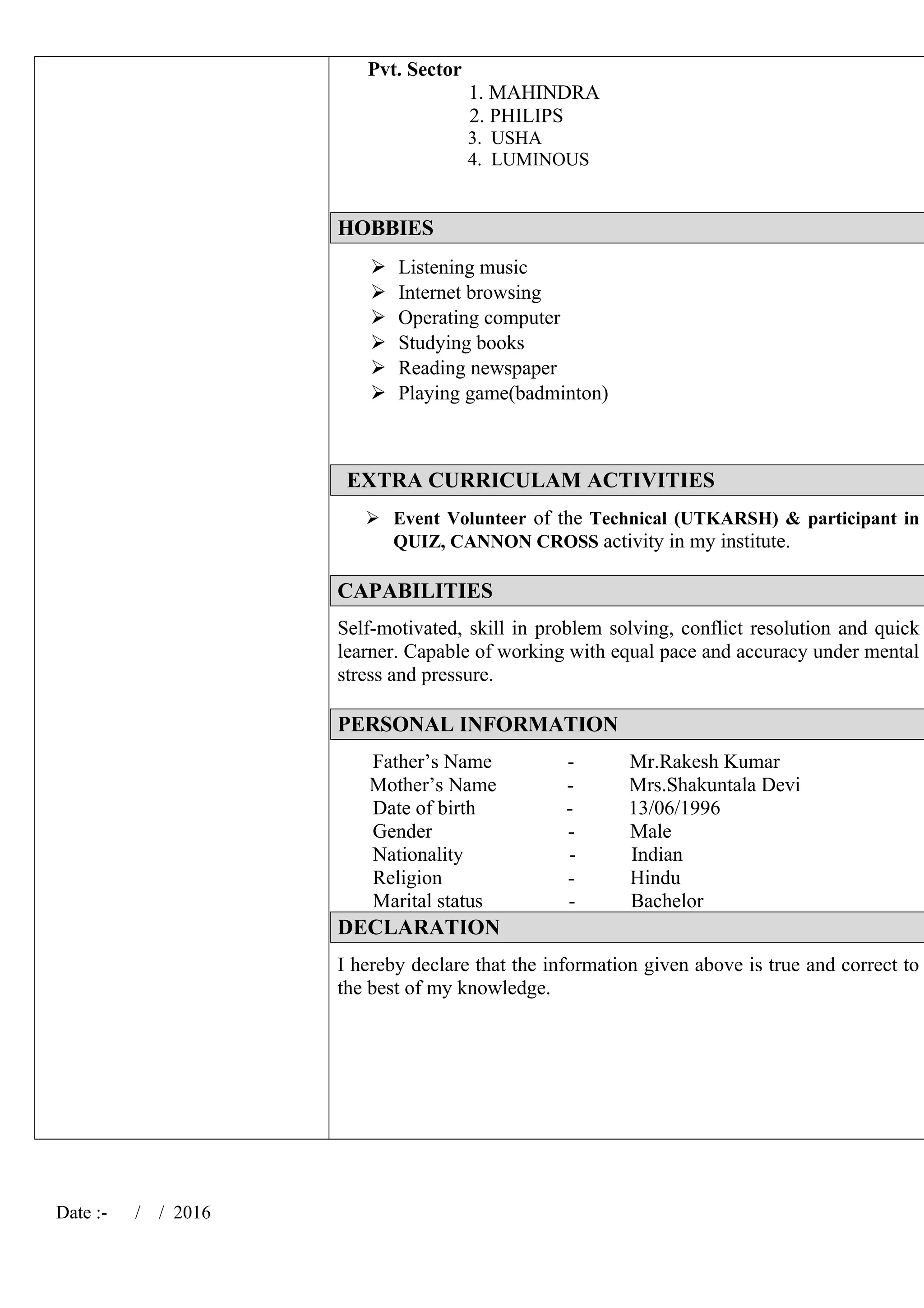 NAVEEN CV | PDF