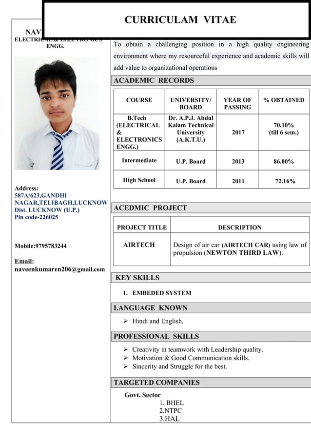 NAVEEN CV | PDF
