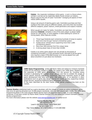 Tasman Portfolio | PDF