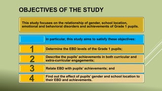 Emotional and Behavioral Disorders (EBD) and Grade I Pupils ...