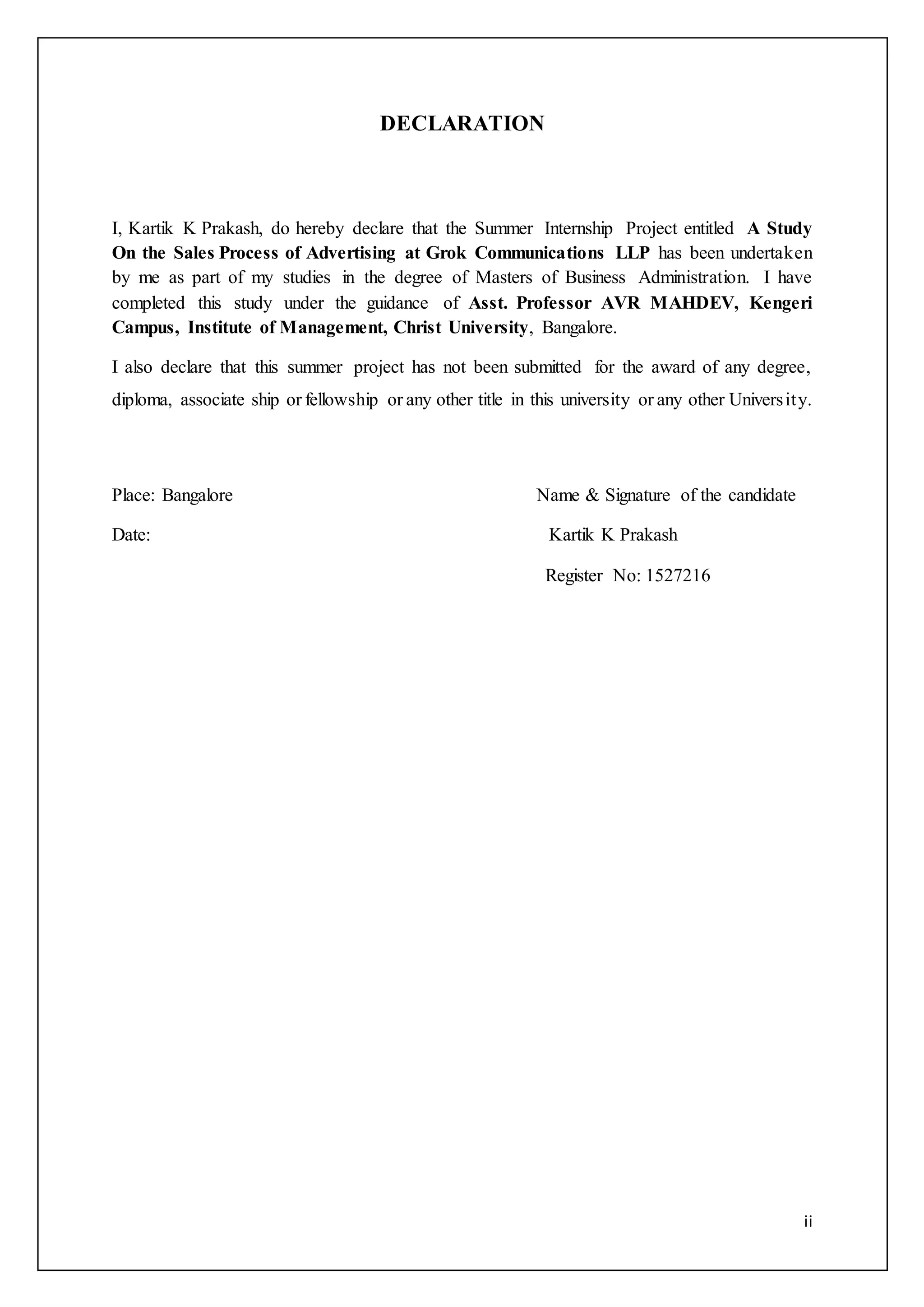 My SIP Report | DOCX