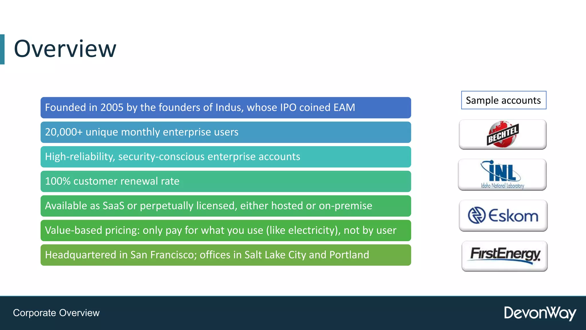DevonWay Corporate Deck 2016 | PPTX