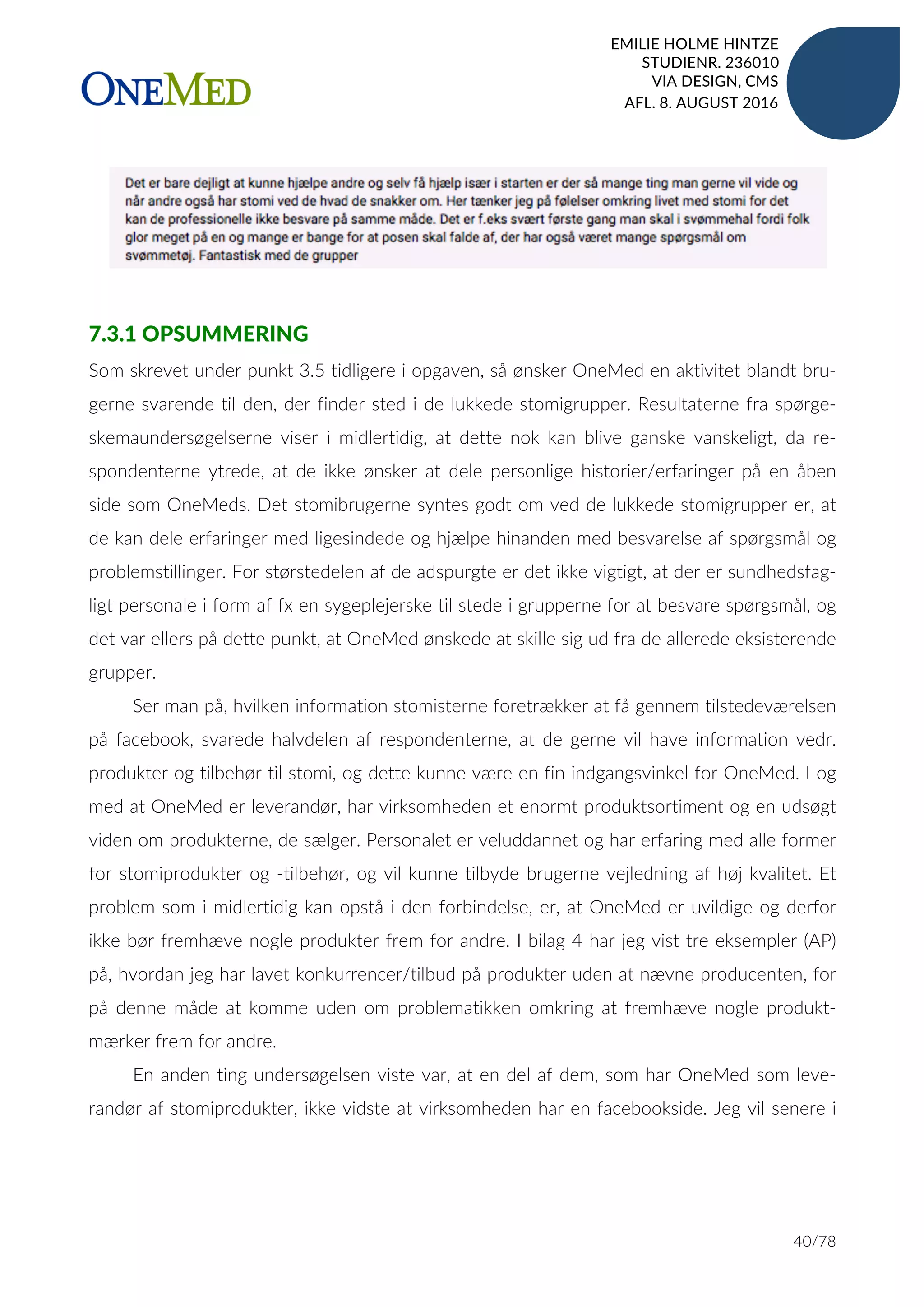 PRAKTIKOPGAVE (EMILIE HOLME HINTZE) ALT INKL. | PDF