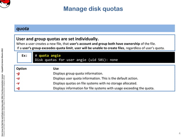 4.4 manage disk quotas | PPT