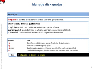 4.4 manage disk quotas | PPT