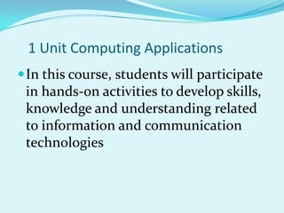 Computing Applications | PPTX