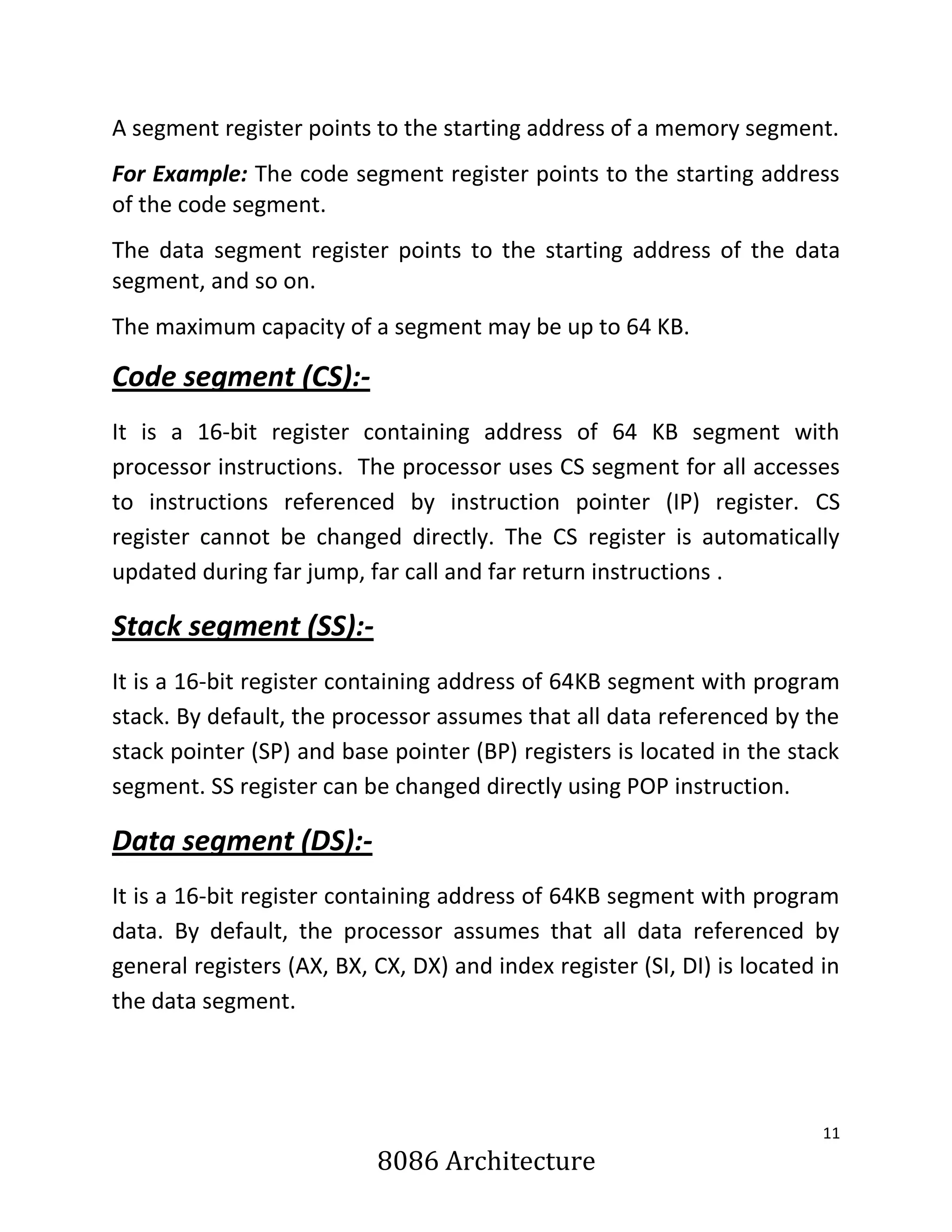 8086 Architecture | DOCX