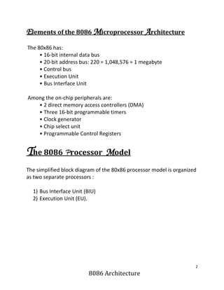 8086 Architecture | DOCX