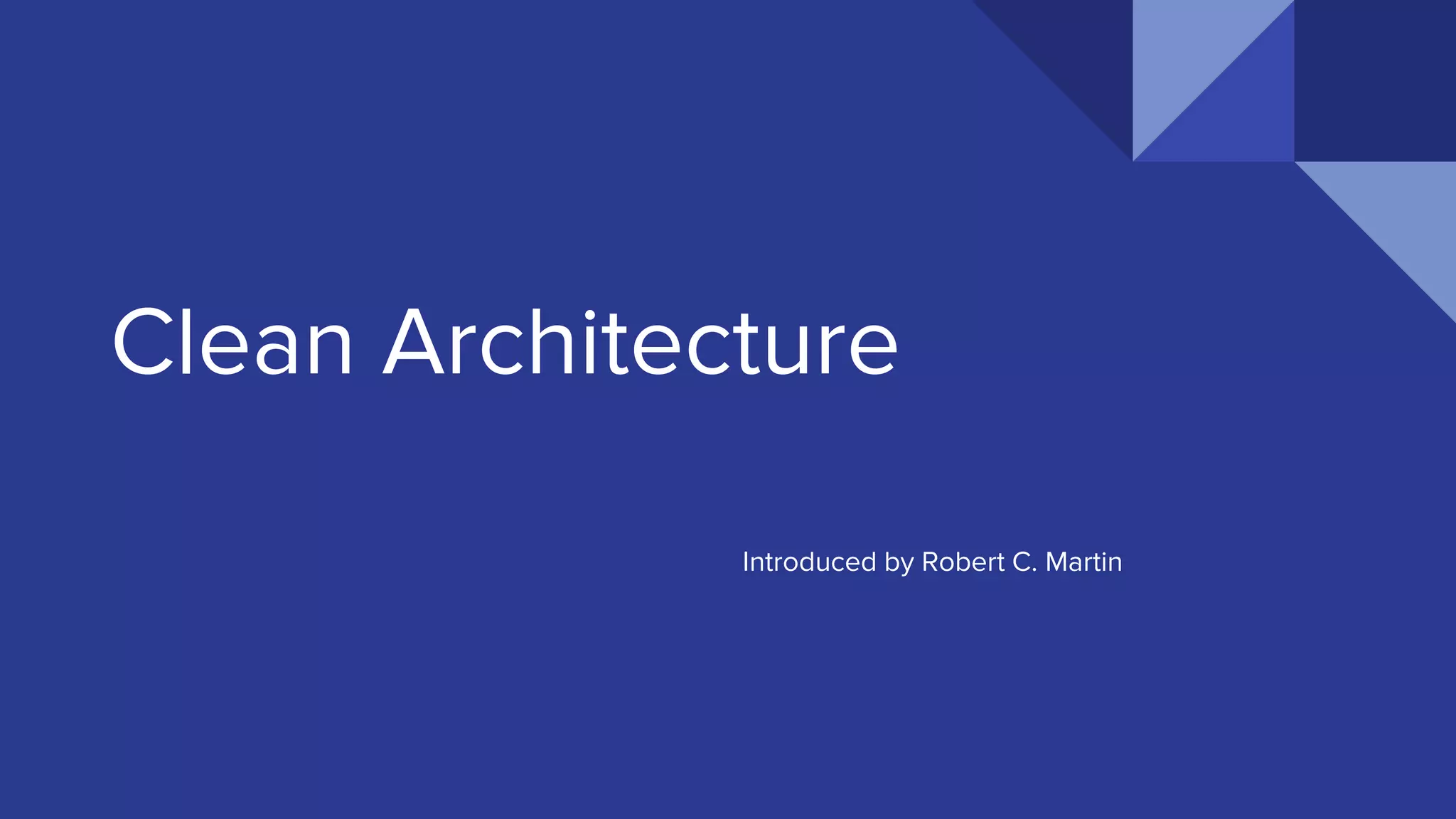 Clean Architecture Ppt