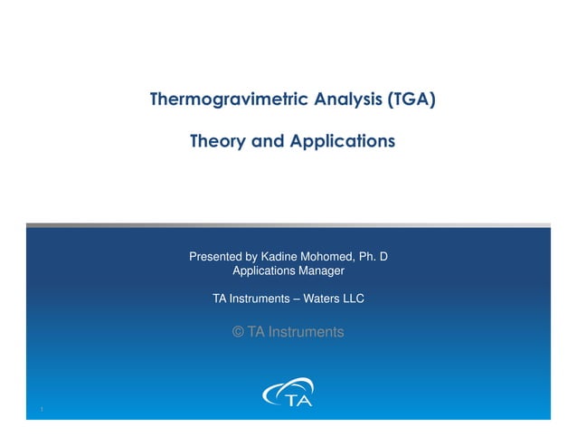THERMOGRAVIMETRIC ANALISYS SDT 650 | PDF | Chemistry | Science