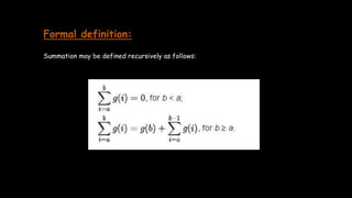 Basics about Summation | PPTX