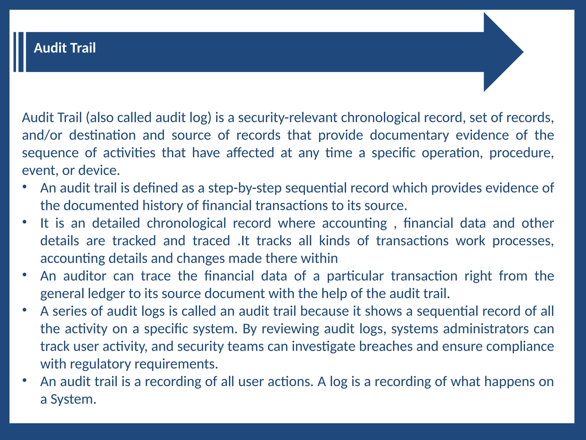 CA. Assorted - Reporting on Audit Trail.pptx