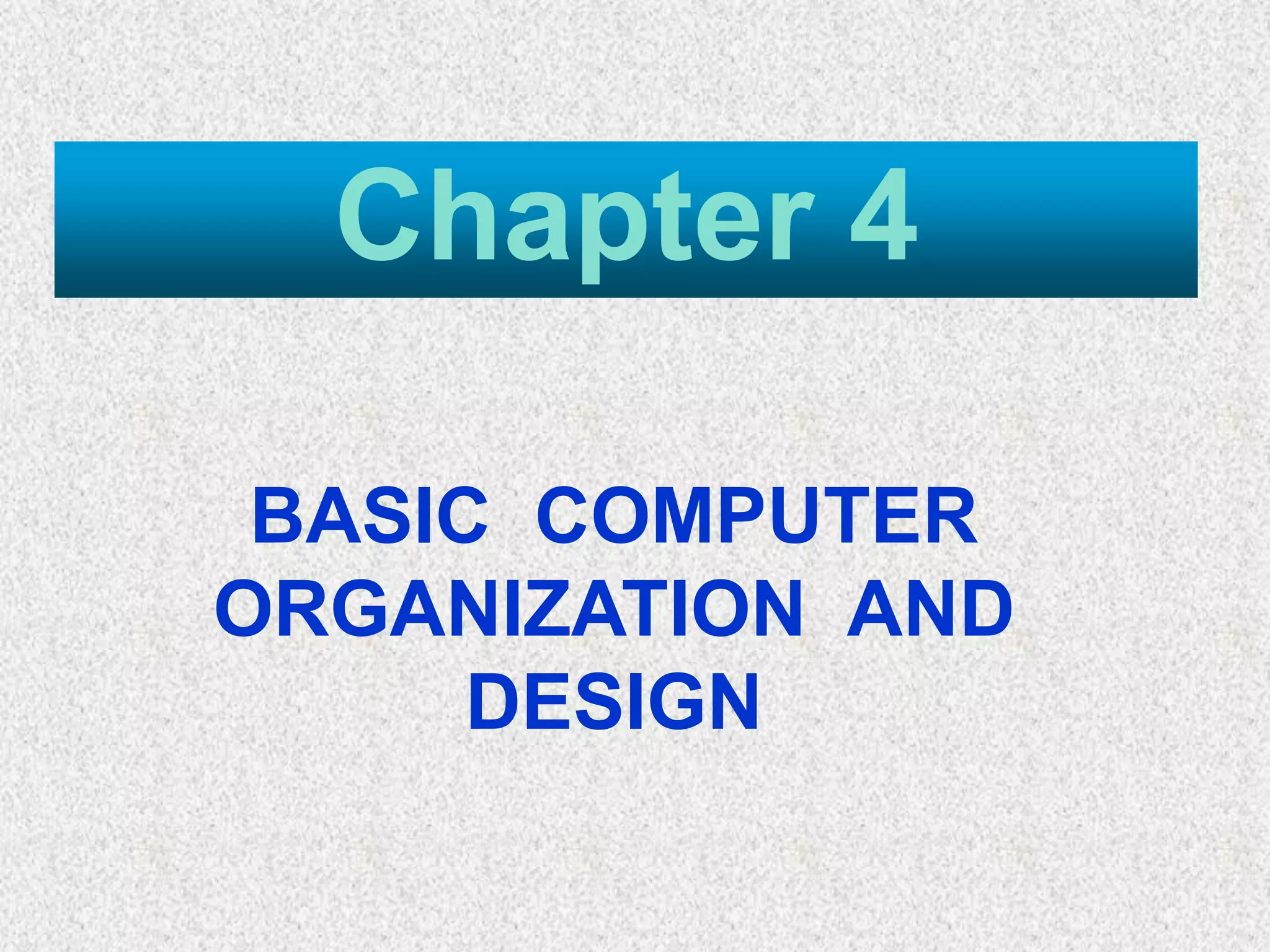 Ca basic computer organization | PPT