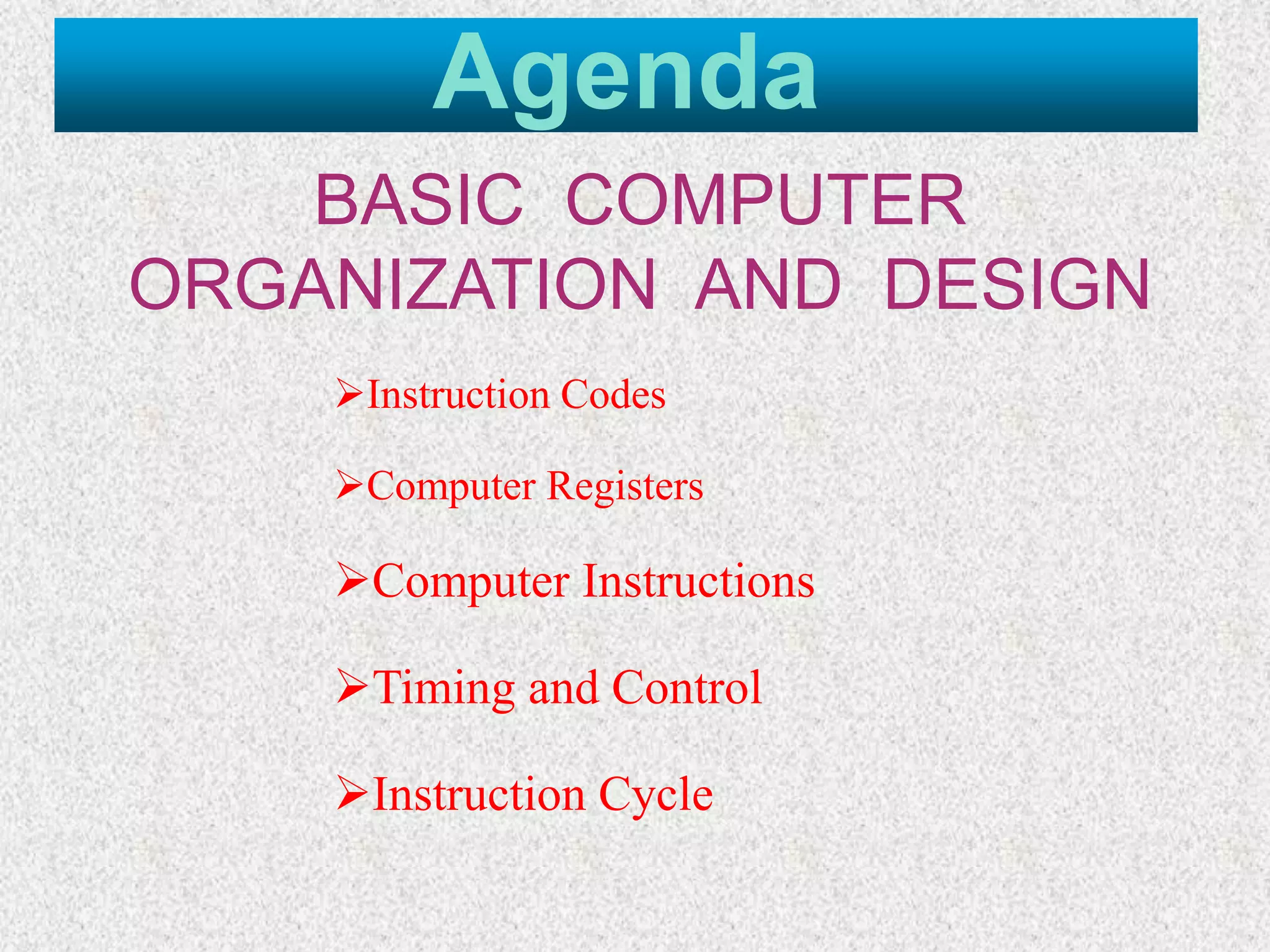 Ca basic computer organization | PPT