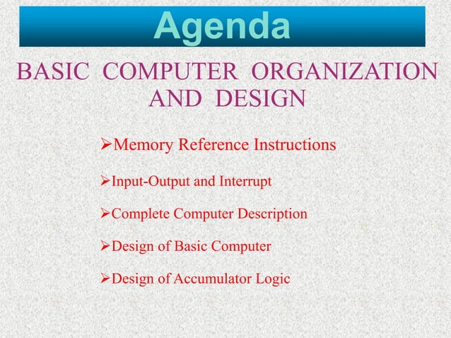 Ca basic computer organization | PPT