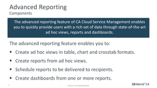 CA Cloud Service Management: Advanced Reporting | PDF
