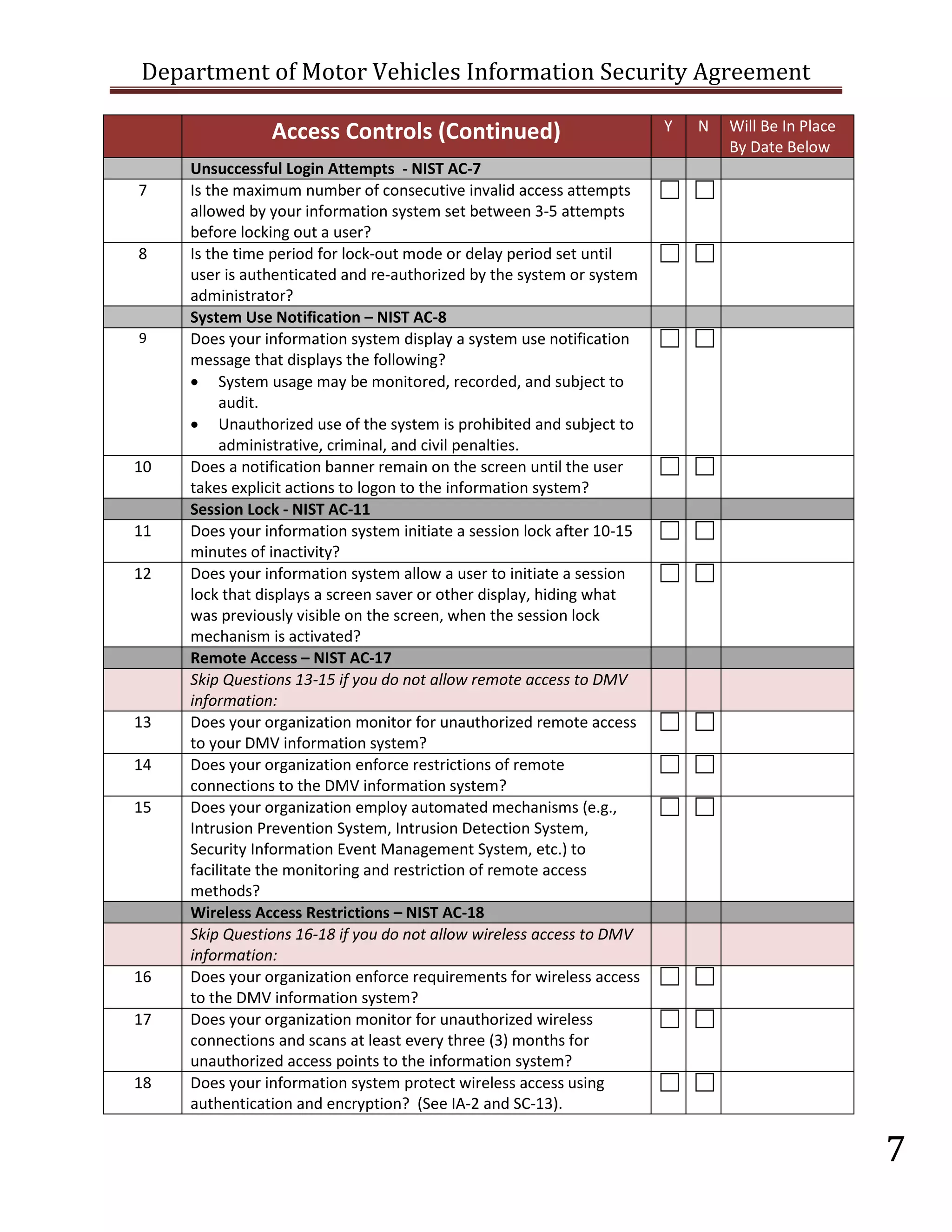 California DMV Security Risk Assessment (SRA) for vendors | PDF