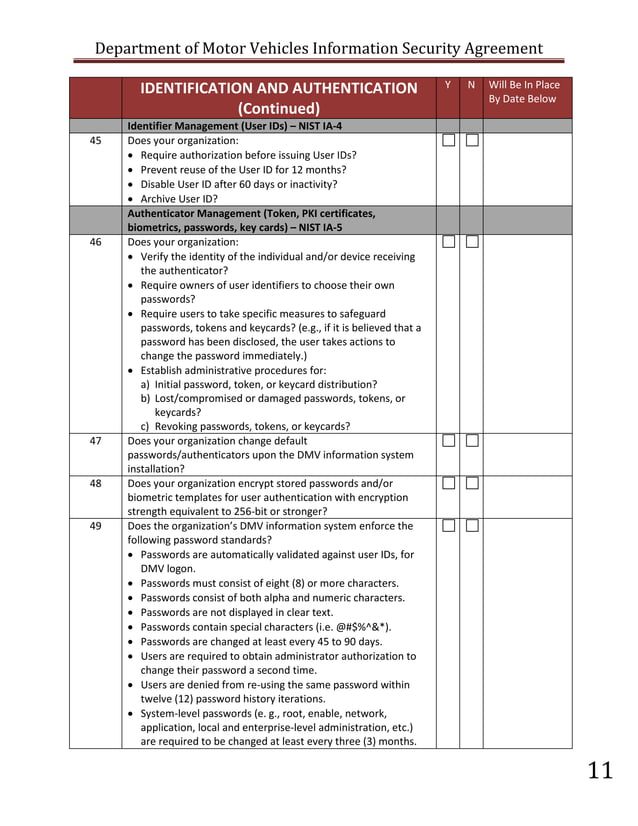 California DMV Security Risk Assessment (SRA) for vendors | PDF