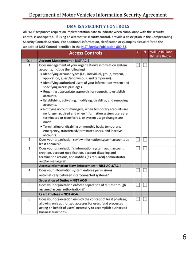 California DMV Security Risk Assessment (SRA) for vendors | PDF