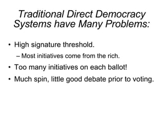 Citizens' Assembly Enhanced Direct Democracy | PPT | Civic affairs ...