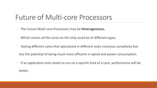 CA presentation of multicore processor | PPTX | Computing | Technology ...