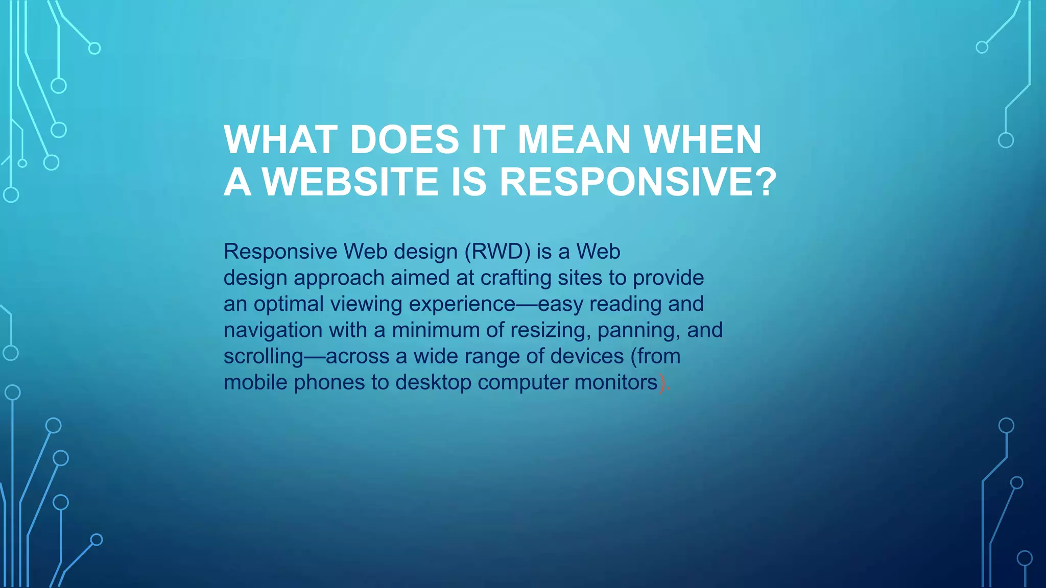 Responsive web design UDI.pptx | Web Design and HTML | Internet