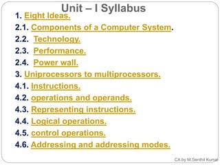CS6303 - Computer Architecture | PPTX