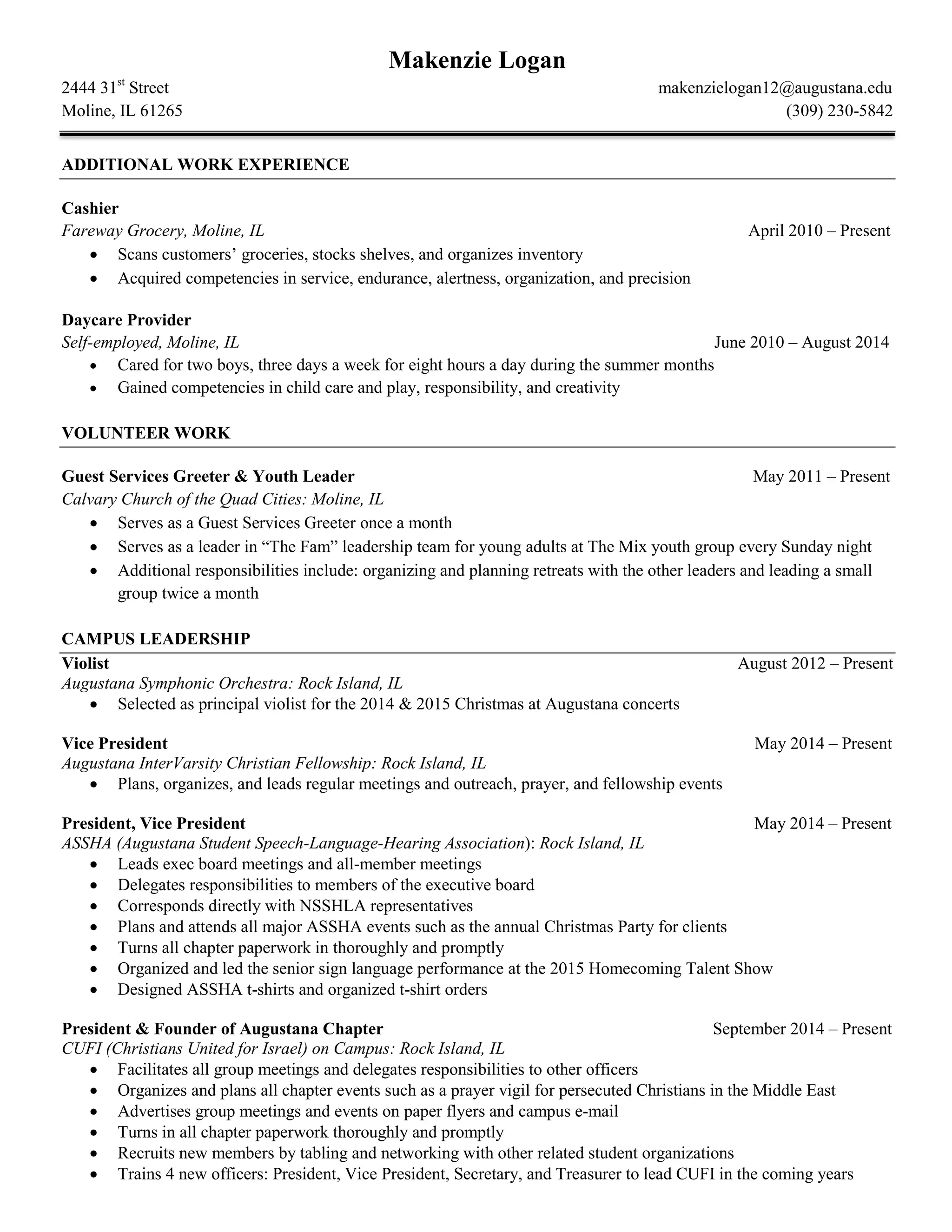 Makenzie Logan Resume | PDF