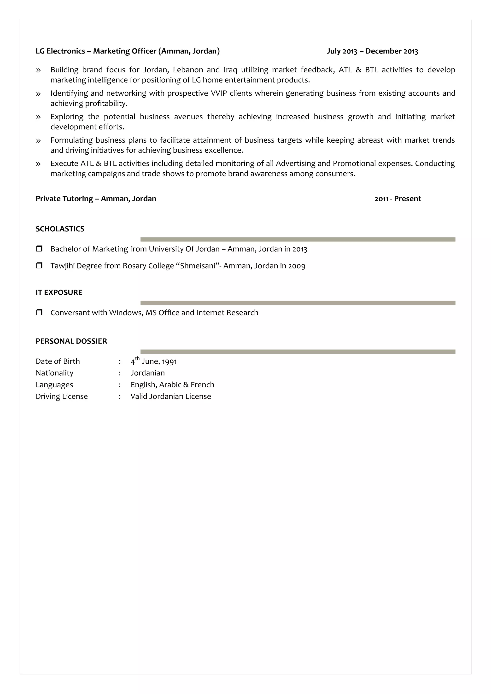 Zein-Rayyan-CV-Final-1 | PDF