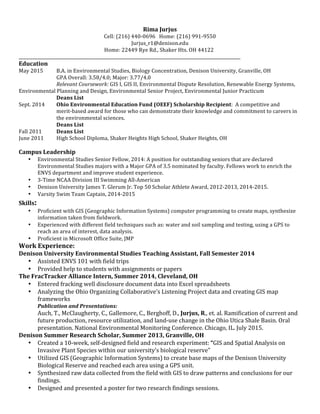 Rima Jurjus Resume July | PDF